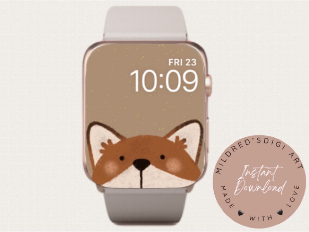Fox Face Apple Watch Background Cute Fox Watch Wallpaper - Etsy