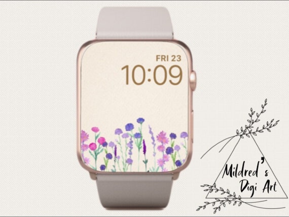 Purple Dainty Floral Watch Wallpaper Beautiful Purple Flowers - Etsy