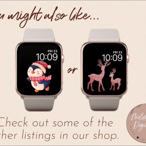 Set of 3 Christmas Tree Watch Faces, Cute Leopard Print Christmas Tree ...