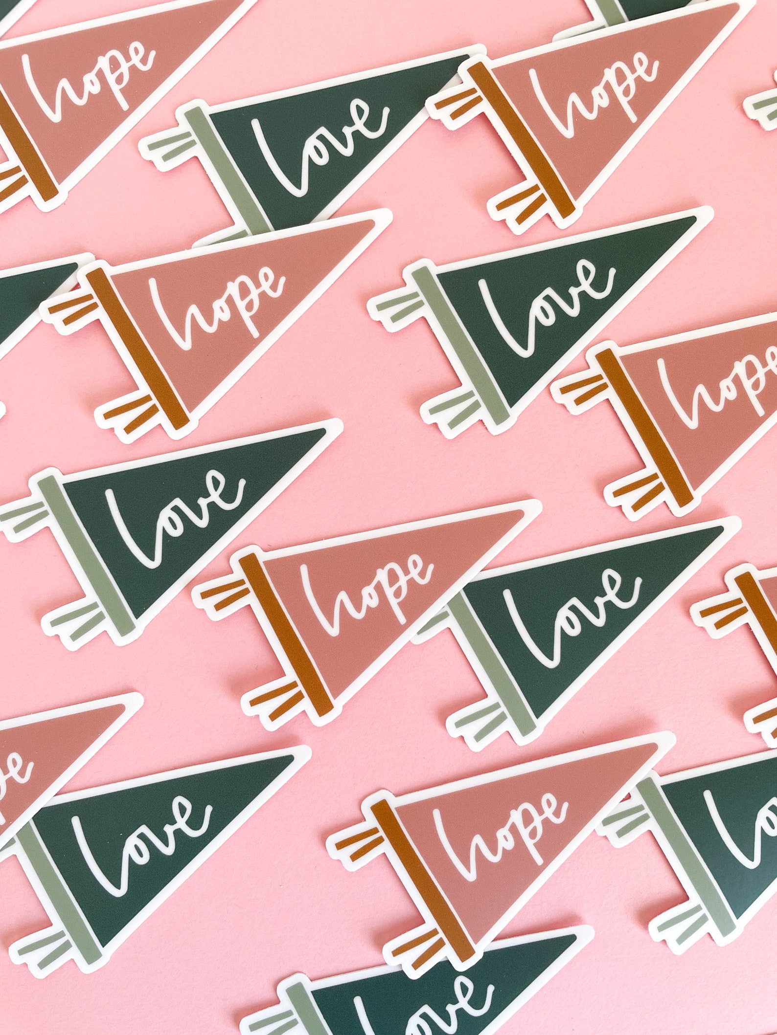 Hope Banner Sticker Hope Pennant Sticker Blush and Rust - Etsy