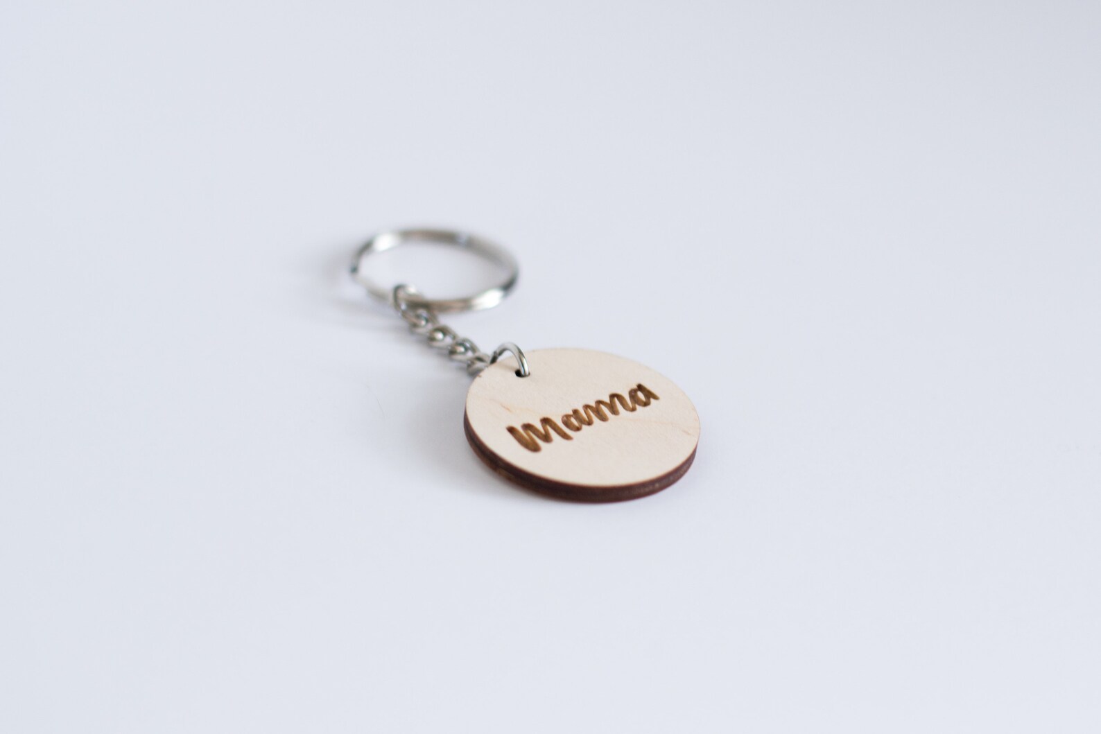 Mama Keychain Modern Mama Wooden Keychain Engraved | Etsy