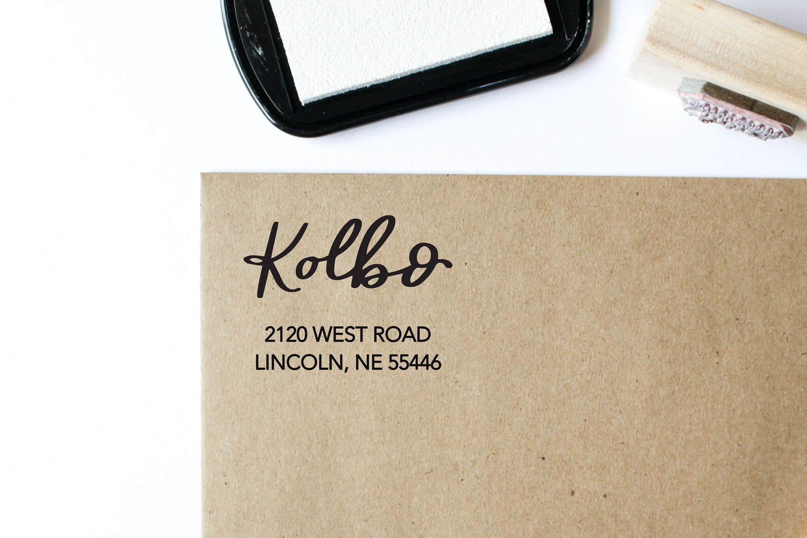 Modern Calligraphy Custom Address Stamp Hand Lettered Return | Etsy