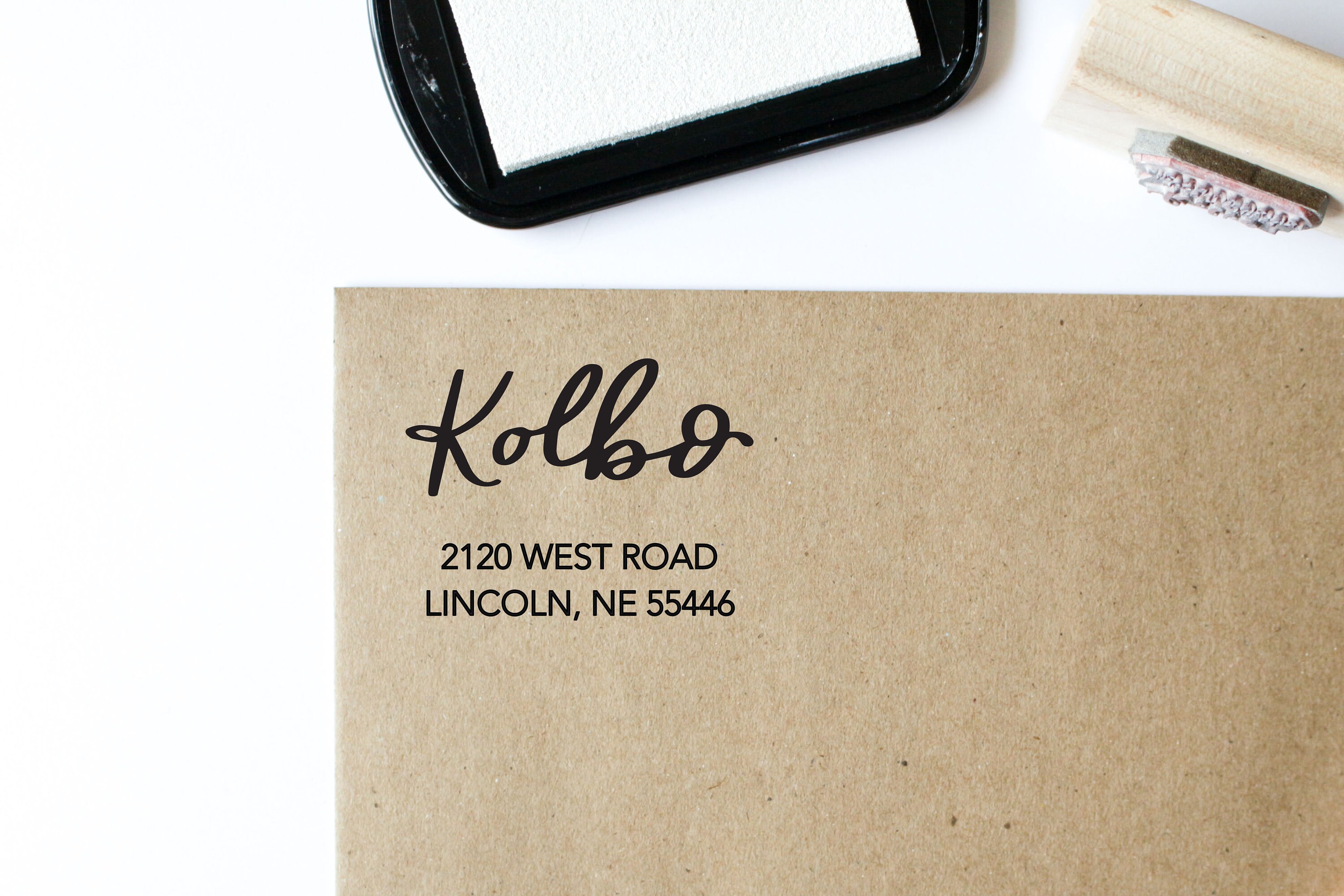 Modern Calligraphy Custom Address Stamp Hand Lettered Return | Etsy