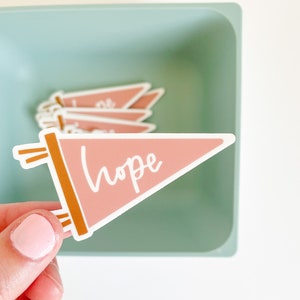 Hope Banner Sticker | Hope Pennant Sticker | Blush and Rust Banner ...