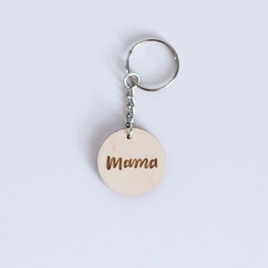 Mama Keychain Modern Mama Wooden Keychain Engraved Keychain for Moms ...