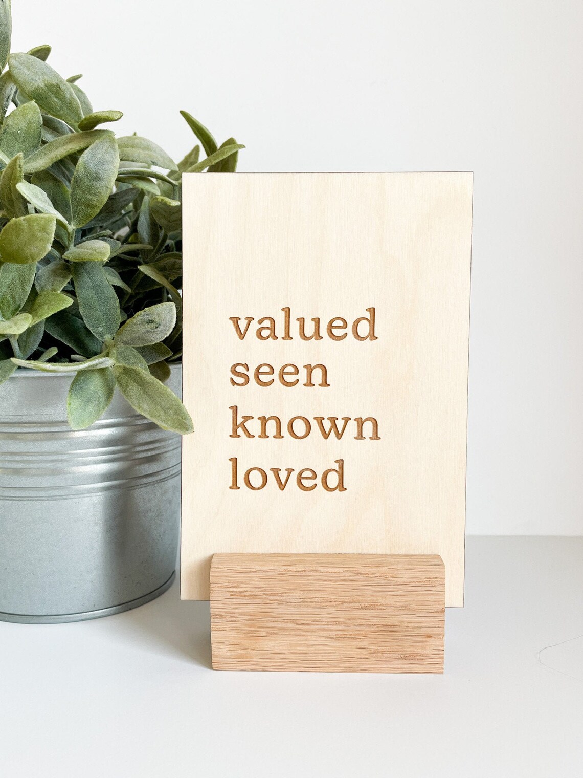 Valued Seen Known Loved Artwork Encouraging Artwork Wooden | Etsy