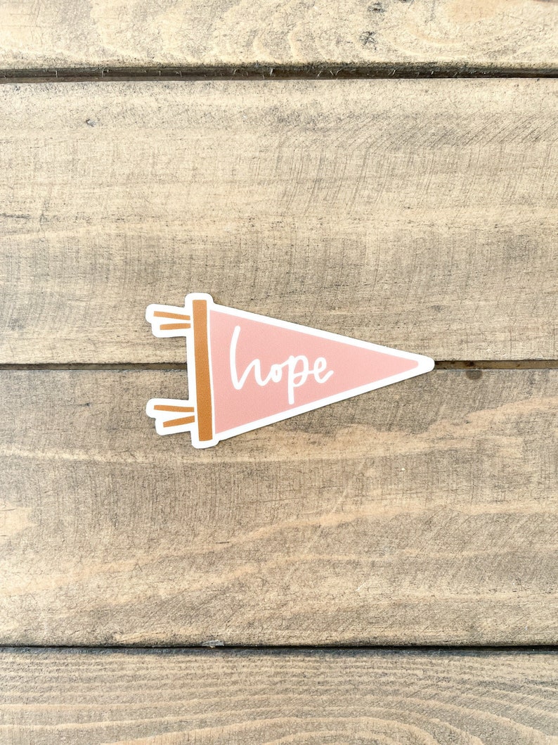Hope Banner Sticker Hope Pennant Sticker Blush and Rust - Etsy