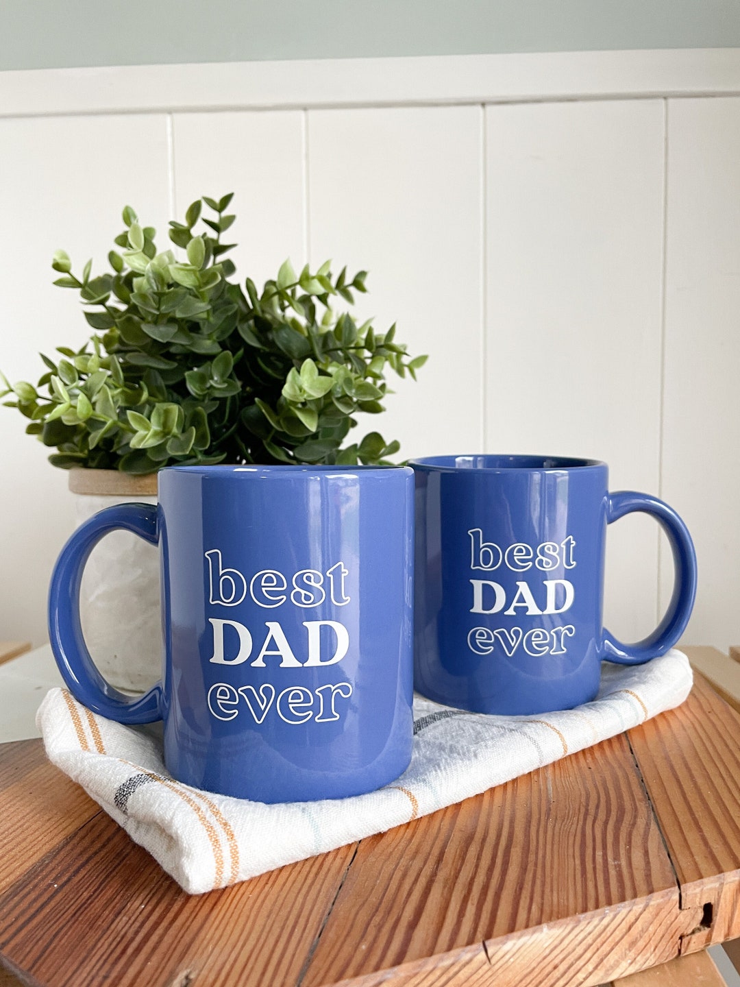 Best Dad Ever Mug - Blue Ceramic Dad Mug - Coffee Mug for Dad - Mug for ...