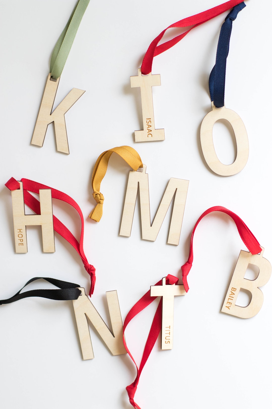 Monogram Letter Ornament Personalized Initial Ornament Initial Ornament ...