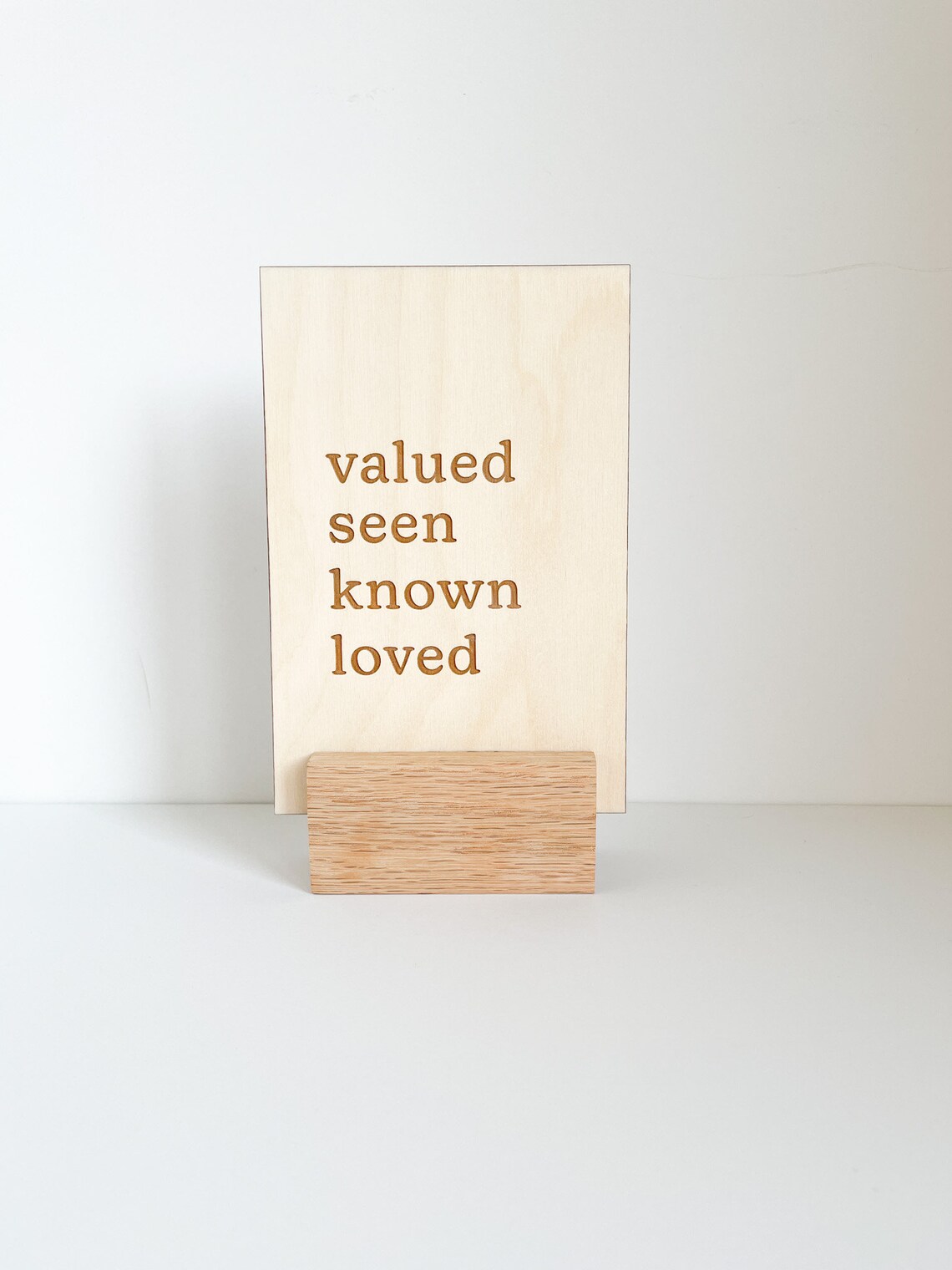 Valued Seen Known Loved Artwork Encouraging Artwork Wooden | Etsy