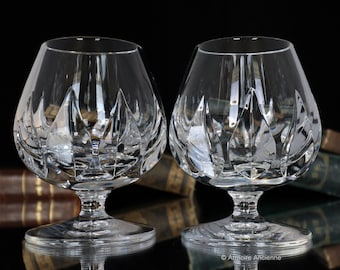 Cut Glass Brandy Glasses - Etsy