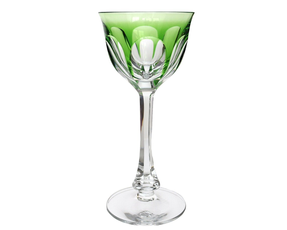 6x MOSER Wine Glasses - Colored Crystal - Lady Hamilton Pattern - Etsy