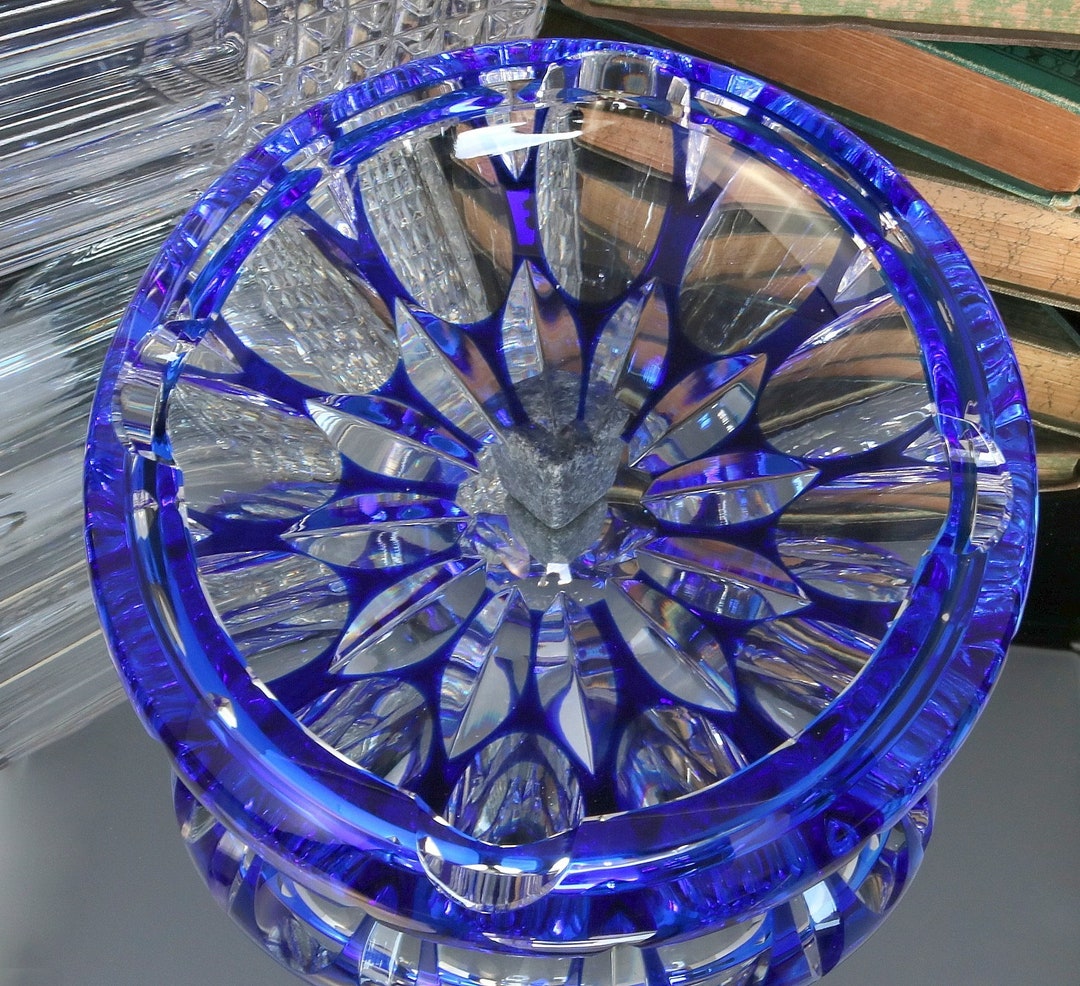 Vintage Blue Crystal Ashtray – West Germany, 1960s - Etsy UK