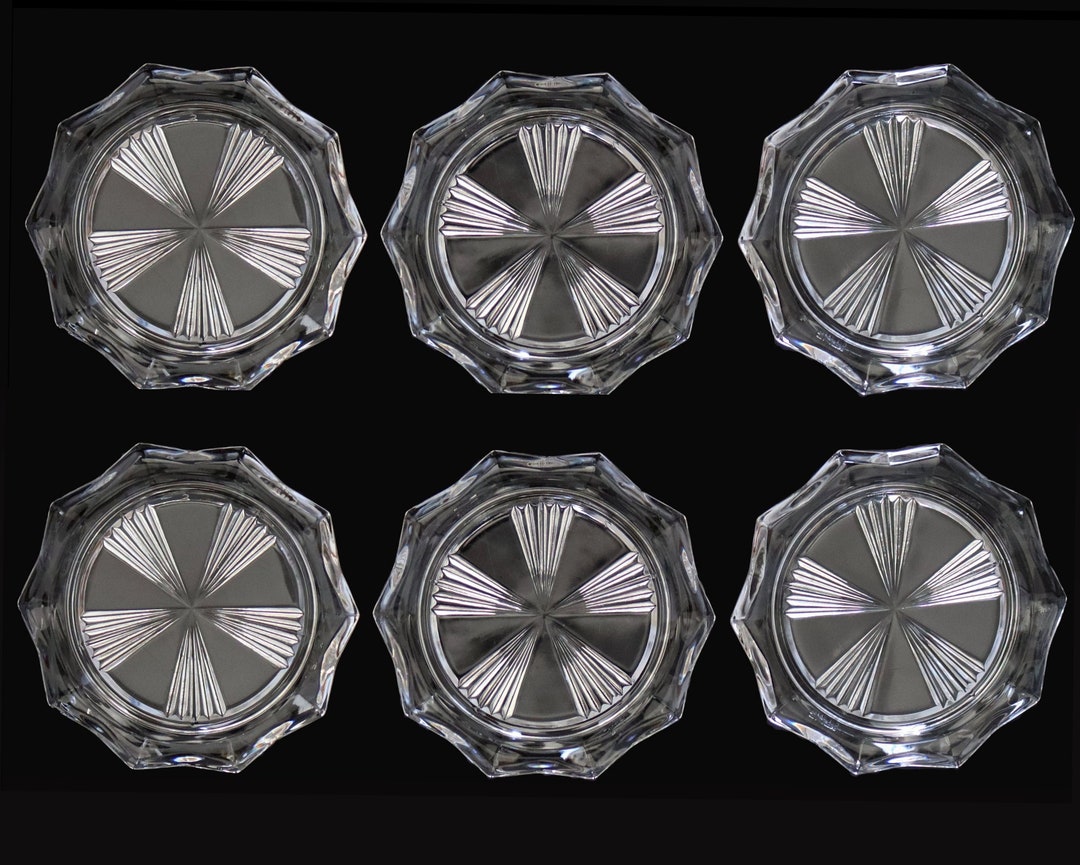 6x CRYSTAL COASTERS, France - Etsy