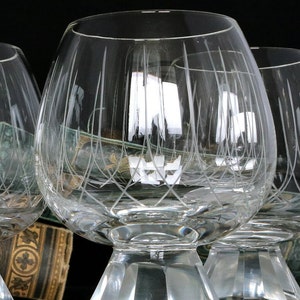 5x Small Crystal COGNAC Glasses Brandy Balloon Snifters - Etsy
