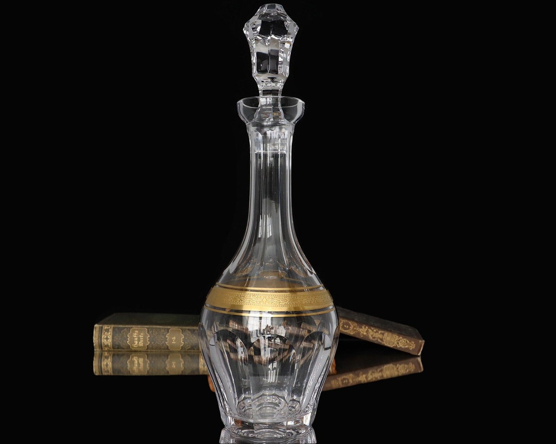 Crystal Decanter With 24K Gold Minton Rim - KK ZWIESEL - Etsy