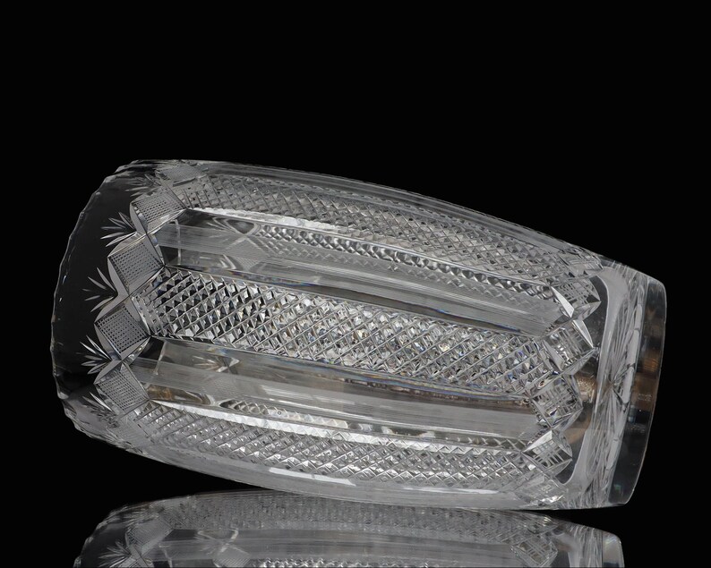 XL Large CRYSTAL VASE With Elaborate Cuts - Etsy