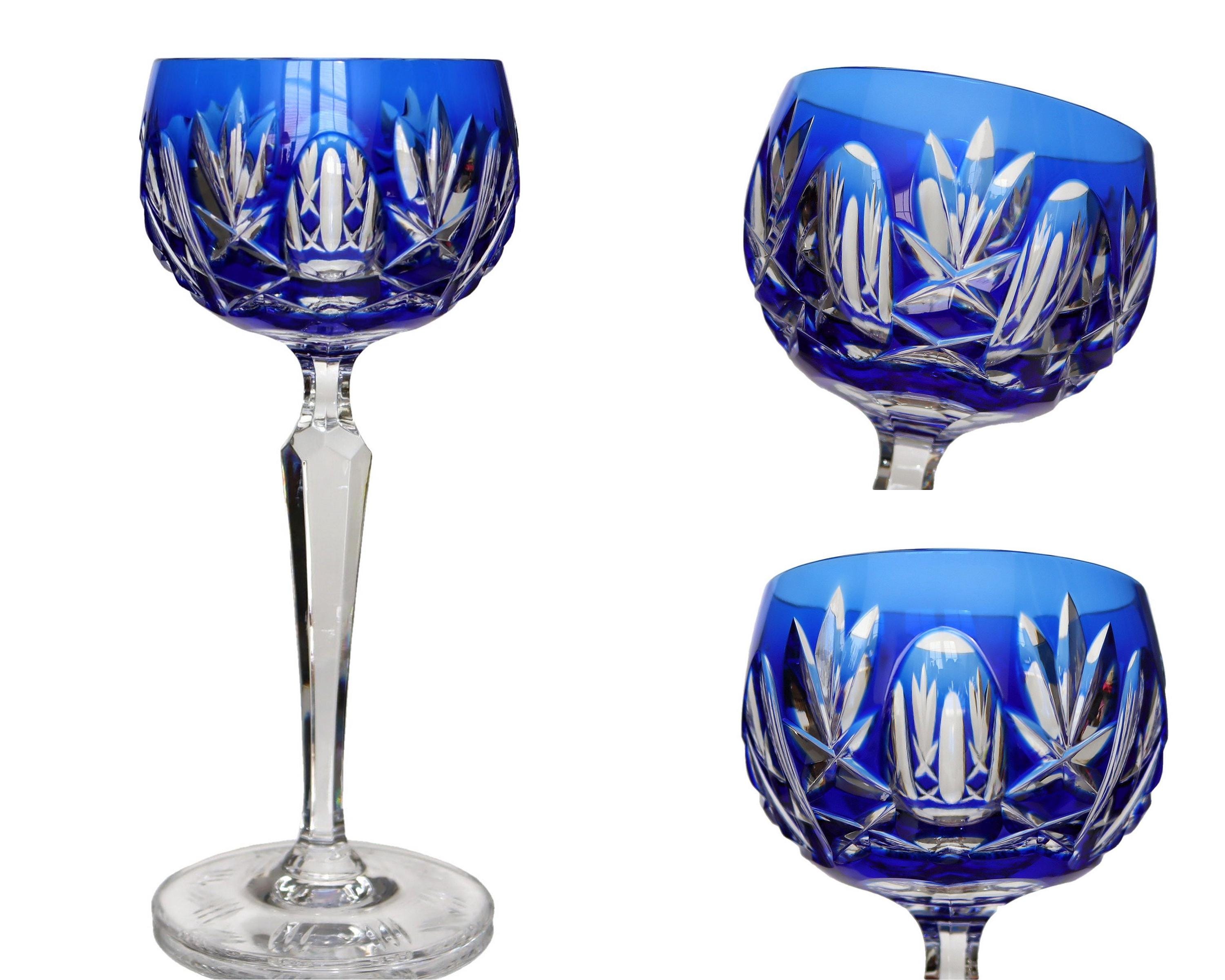 Coloured Crystal Wine Glasses - PEIL | Set of 6 - Etsy