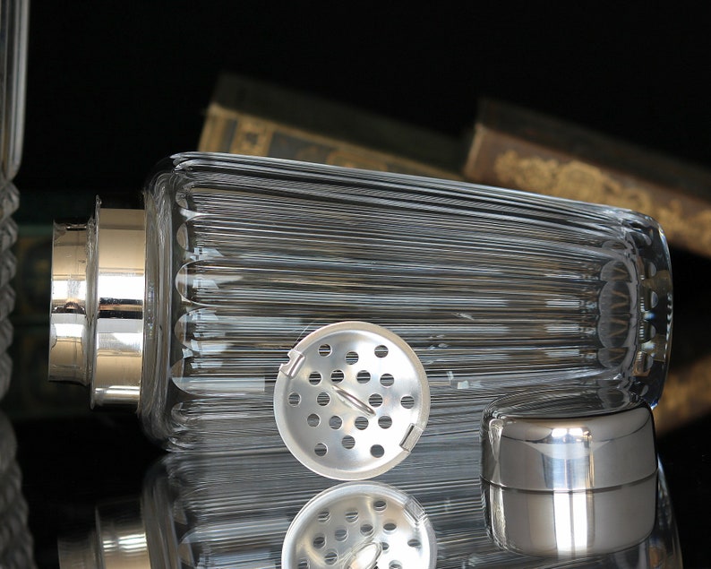 Crystal COCKTAIL SHAKER Silver-Plated Mounting WMF | Etsy
