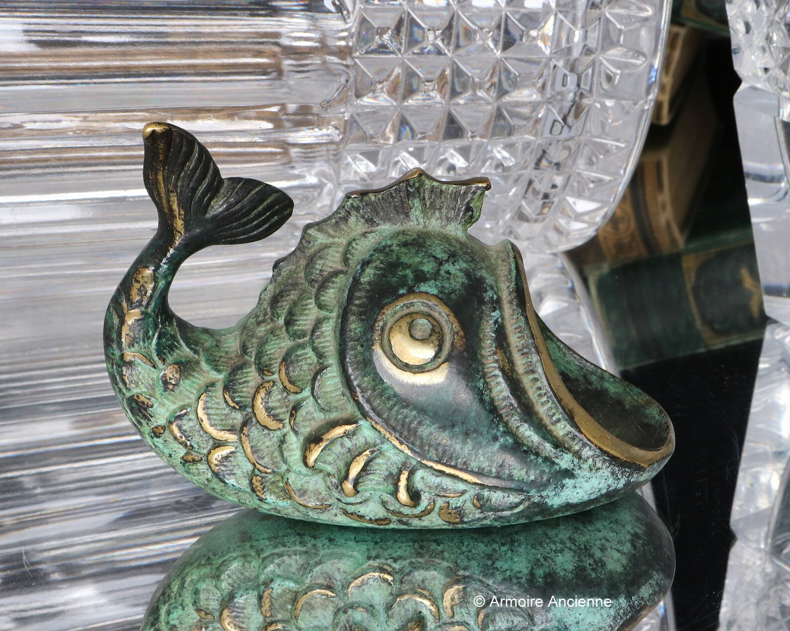 Heavy BRASS ASHTRAY in Fish Design - Etsy