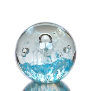 Small Glass Ball PAPERWEIGHT With Controlled Bubble Inclusions - Etsy
