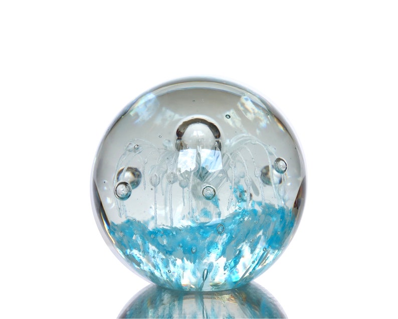Small Glass Ball PAPERWEIGHT With Controlled Bubble Inclusions - Etsy