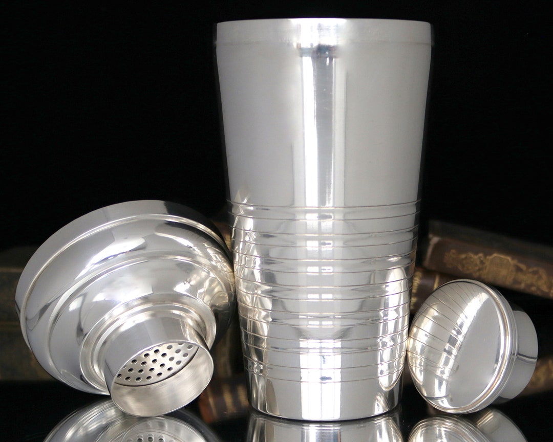 Large French Crystal Cocktail Shaker, Silver-plated Finish - Etsy