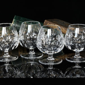 2x Crystal COGNAC GLASSES - Brandy Bourbon Balloon Snifters - Etsy