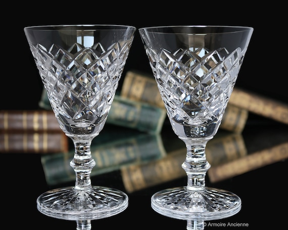 2x Cut Crystal WINE GLASSES WATERFORD Adare Pattern - Etsy
