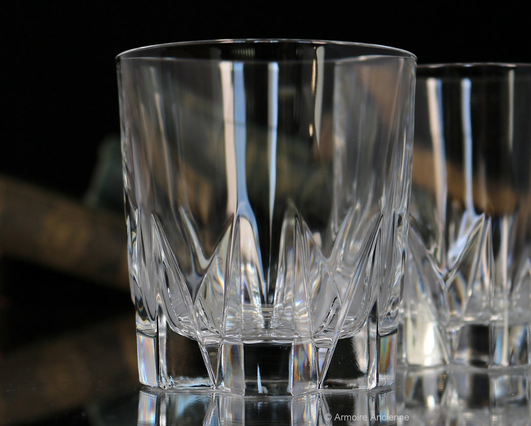 Cut Crystal WHISKEY Glasses, Truncated Cone Shape - Whisky Tumbler ...