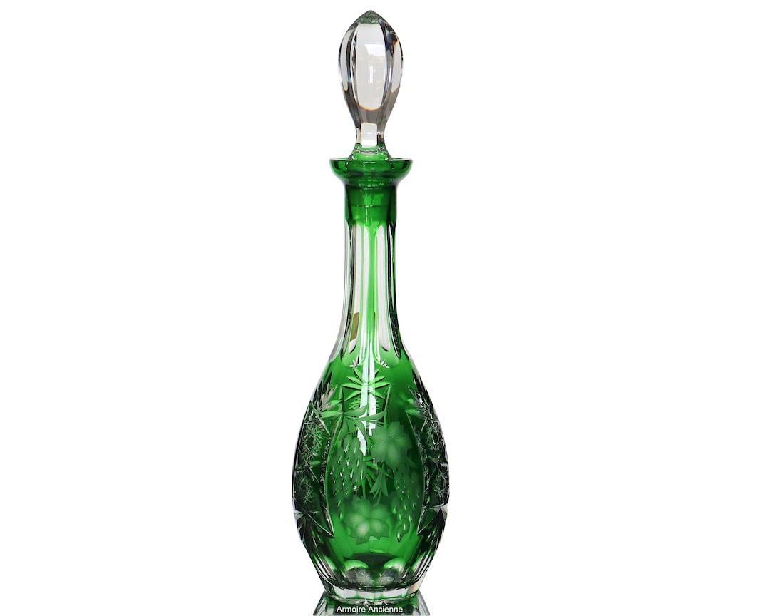 Emerald Green Crystal Decater - NACHTMANN Traube - Etsy