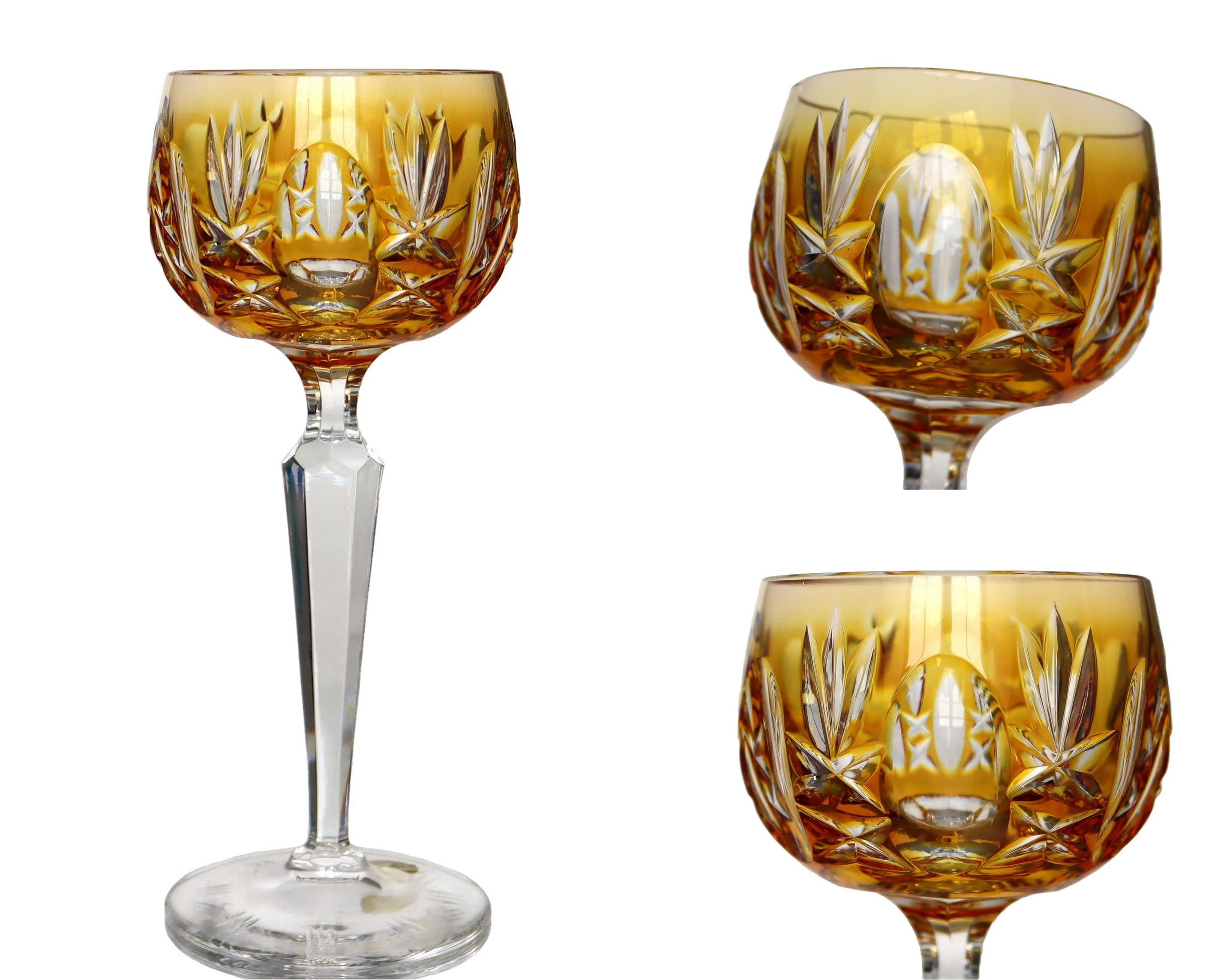 Coloured Crystal Wine Glasses - PEIL | Set of 6 - Etsy