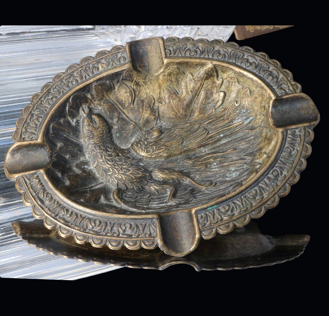 Bronze Cigar Ashtray With Ornate Capercaillie Decor - Etsy