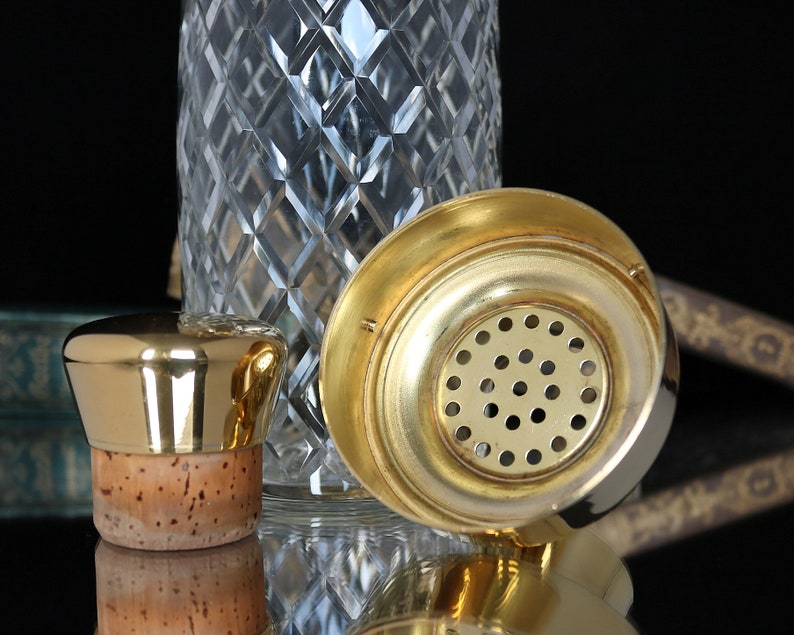 Crystal COCKTAIL SHAKER With Gold-plated Mounting Classic - Etsy