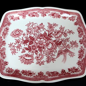 Rectangular Serving Plate, Red and White, VILLEROY & BOCH Fasan ...
