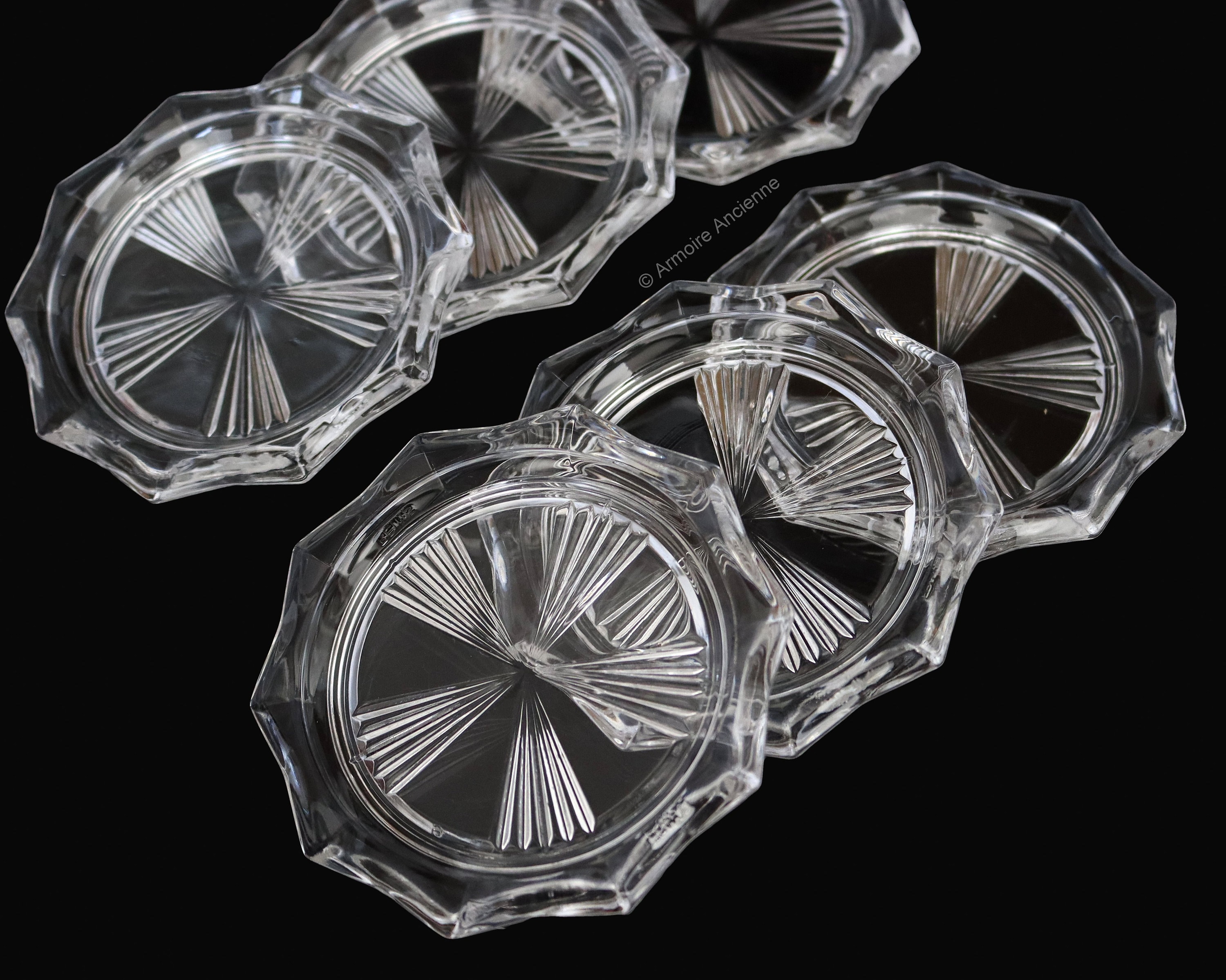 6x CRYSTAL COASTERS, France - Etsy