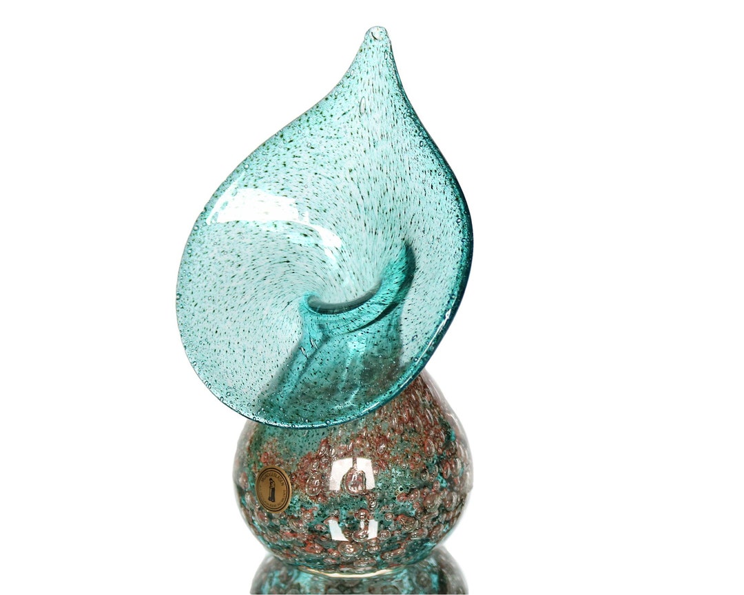 Art Glass Vase With Bubble Inclusions, Handmade - Etsy