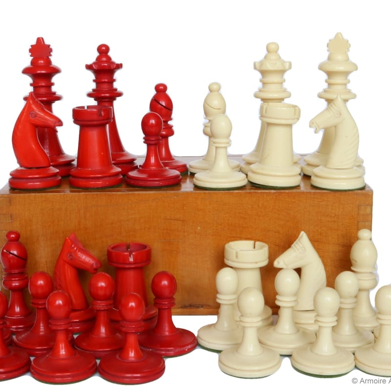 Red Chess Board - Etsy