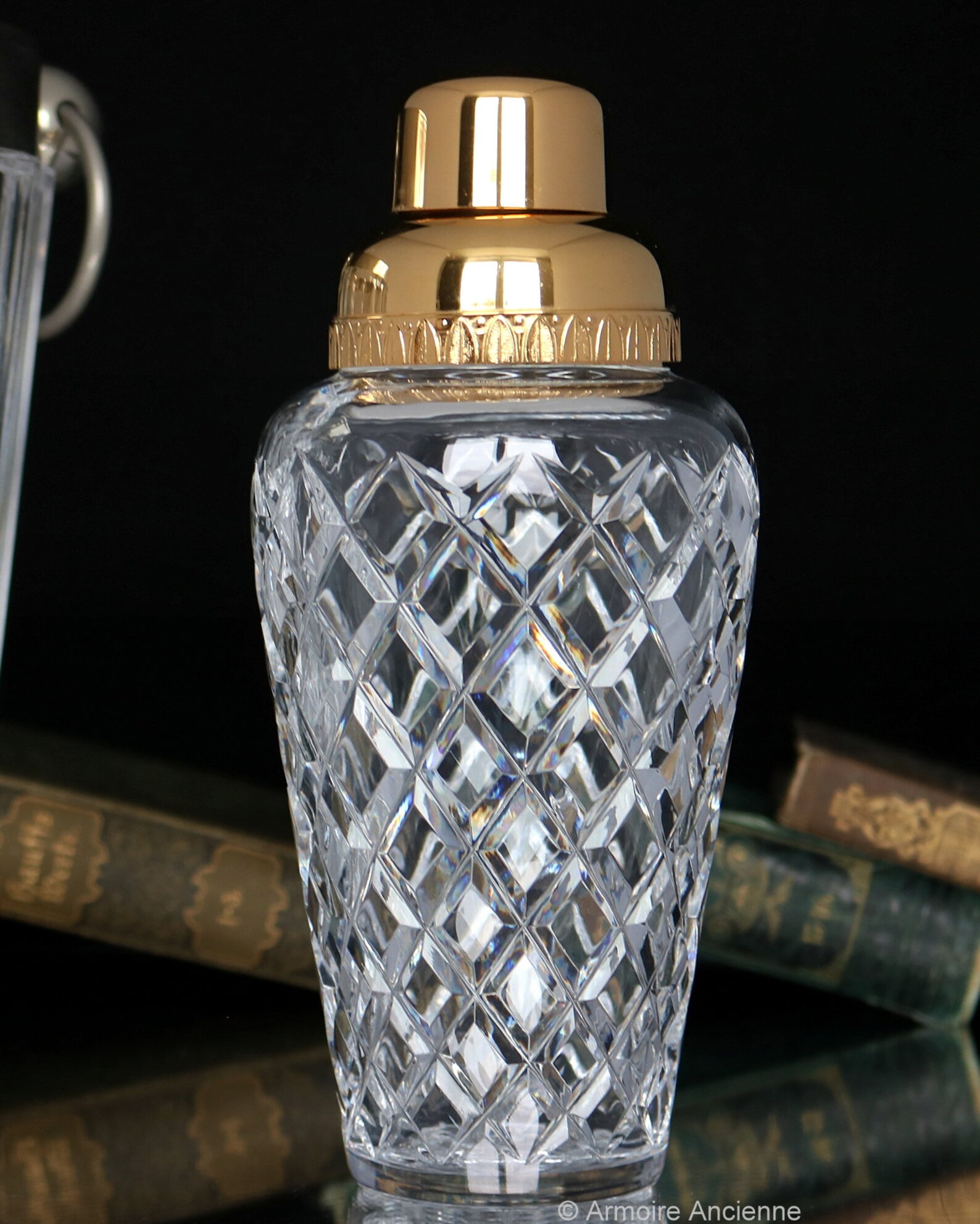 Crystal COCKTAIL SHAKER With 24K Gold-plated Mounting and Cut - Etsy