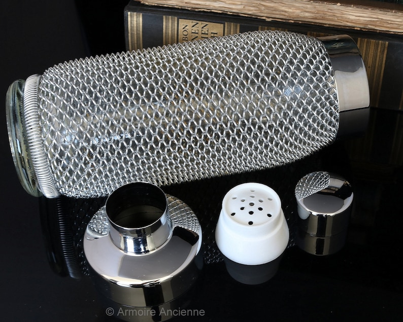 Glass Cocktail Shaker With Wire Mesh - Etsy
