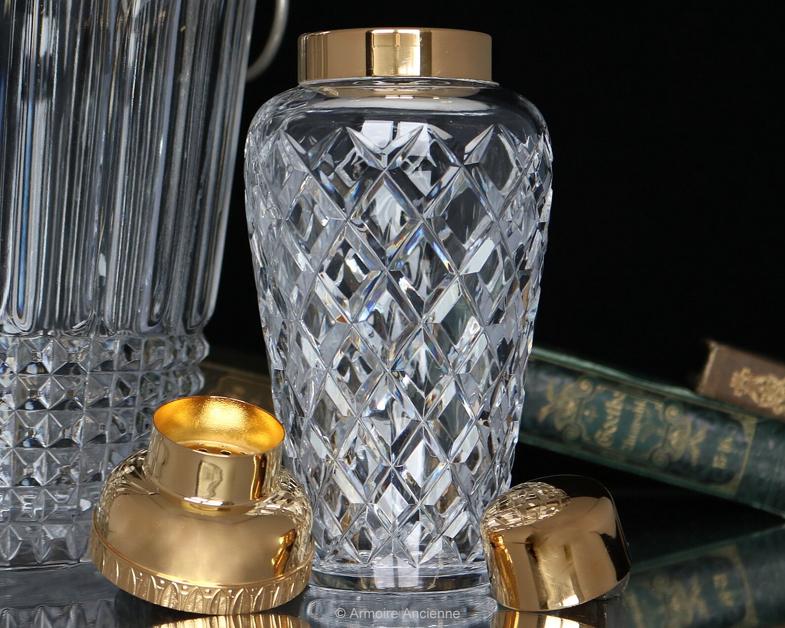 Crystal COCKTAIL SHAKER With 24K Gold-plated Mounting and Cut - Etsy