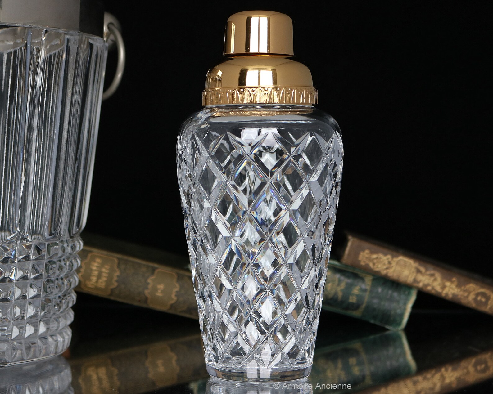 Crystal COCKTAIL SHAKER With 24K Gold-plated Mounting and Cut - Etsy
