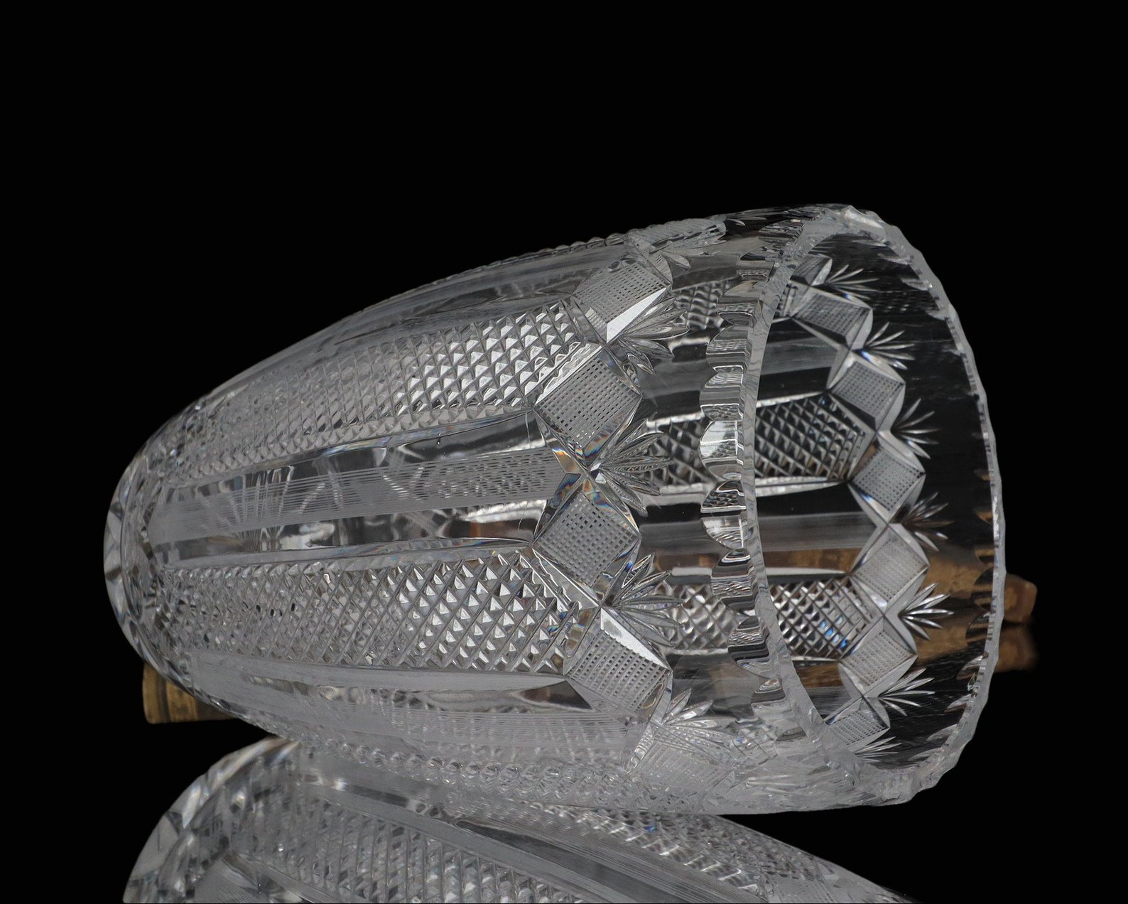 XL Large CRYSTAL VASE With Elaborate Cuts - Etsy