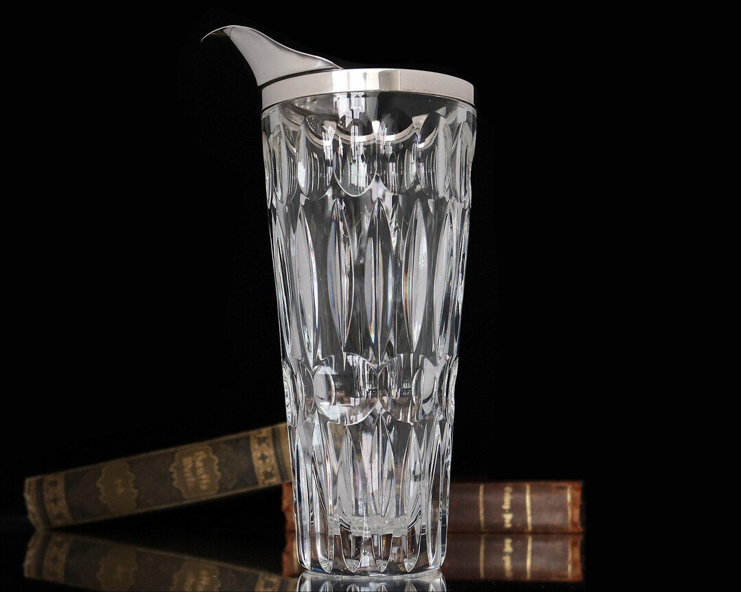 Cut Crystal Cocktail Pitcher With Silver Plated Mounting - WILHELM ...