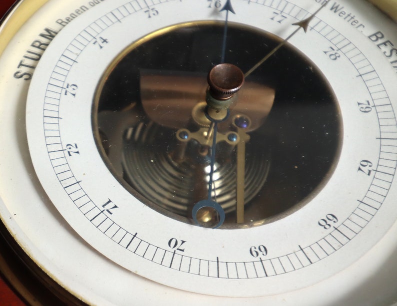 Maritime Outdoor BAROMETER Wood & Brass Atmospheric - Etsy