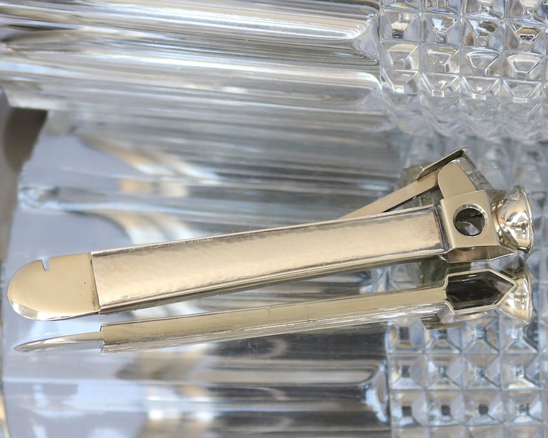 HERMANN BAUER Cigar Cutter, 800 Sterling Silver Decor, Hammered Finish ...