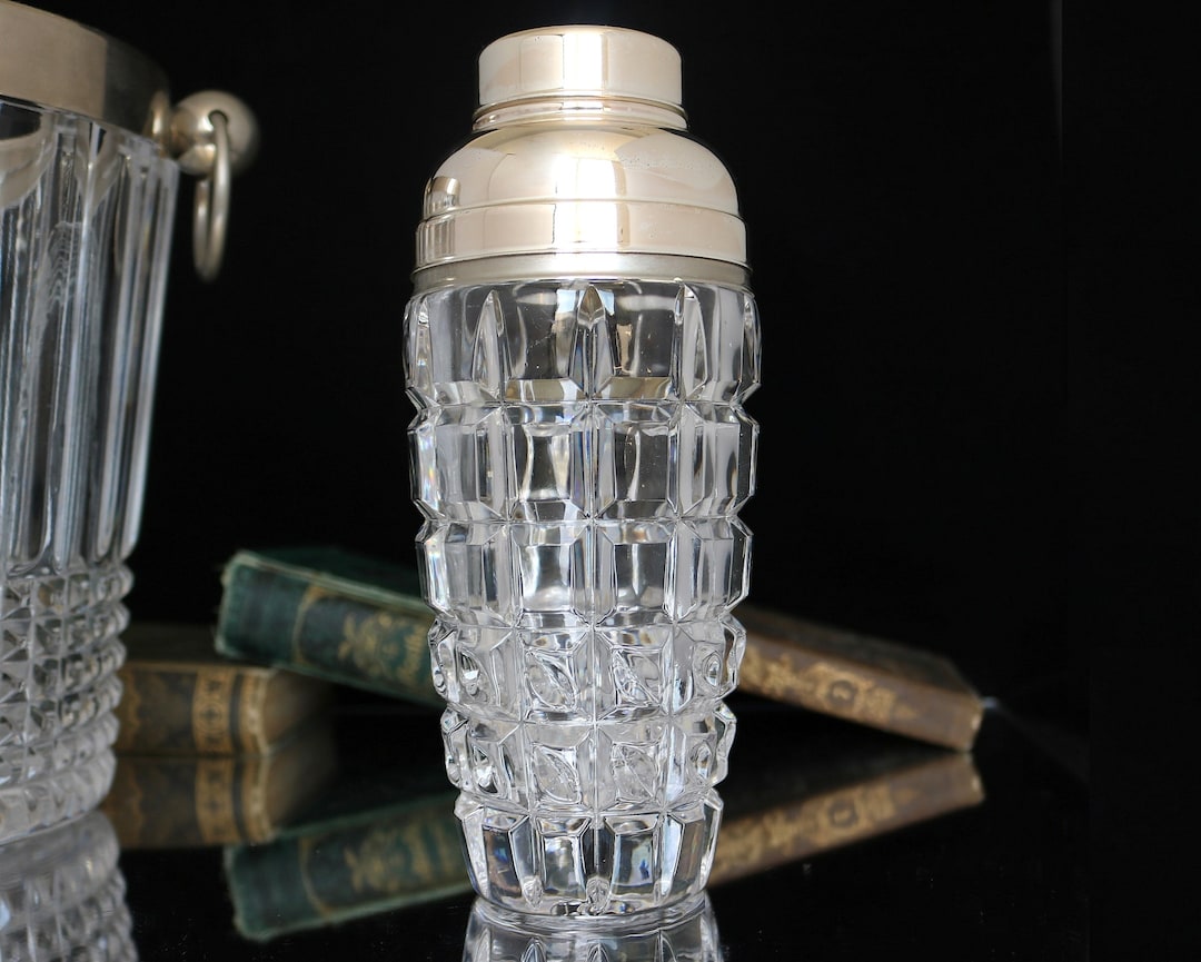 Crystal Cocktail Shaker, Silver Plated Mounting - Etsy
