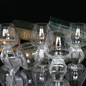 5x Small Crystal COGNAC Glasses Brandy Balloon Snifters - Etsy