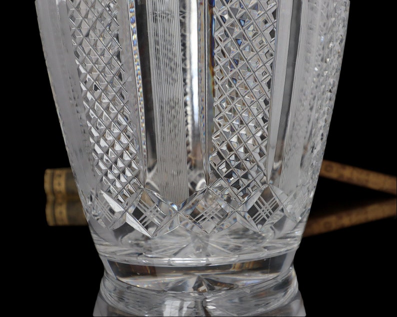 XL Large CRYSTAL VASE With Elaborate Cuts - Etsy
