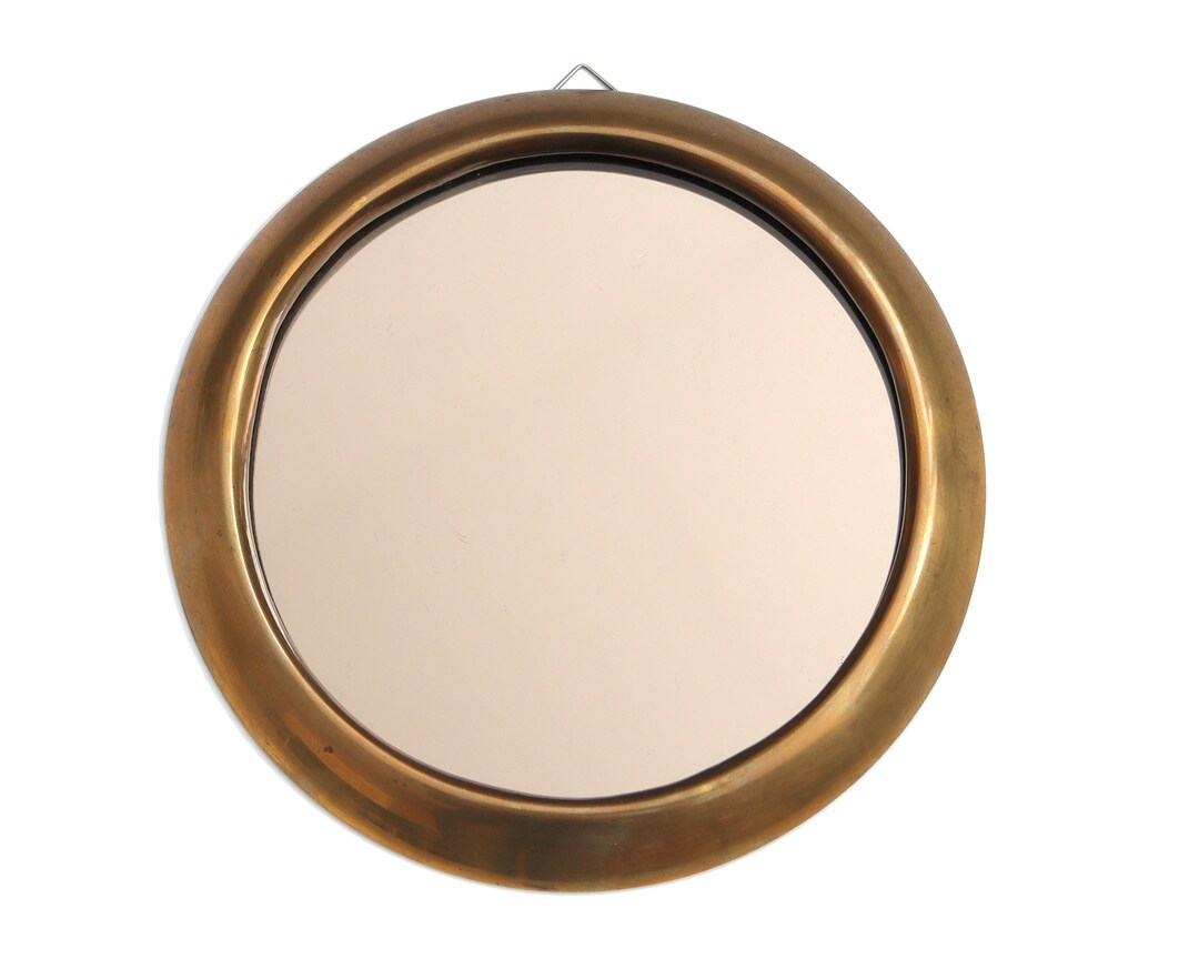Small Maritime Mirror in Brass Frame - Etsy